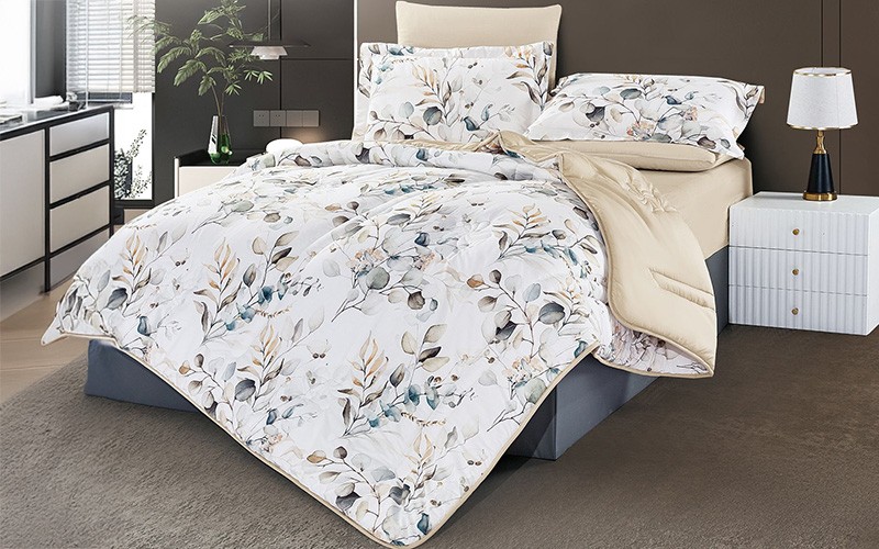 Jewel Double Face Cotton Comforter Bedding Set 4 PCS - Single...