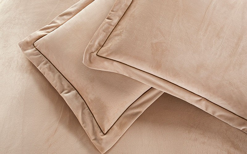 Kama Velvet Comforter Bedding Set 4 PCS - Single D.Beige